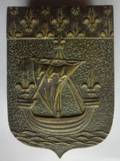 BOITE EN BRONZE le verrier blason de paris EUR 40,00 - PicClick FR