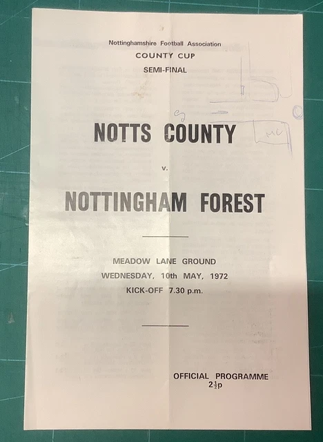 Notts County V Forest FOR SALE! - PicClick UK