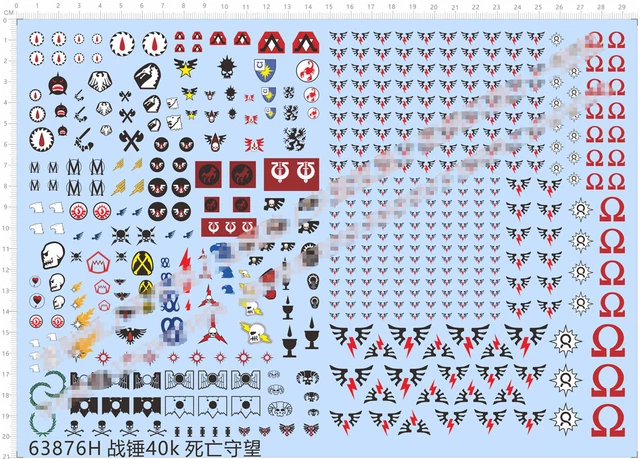 SPACE MARINE BLOOD Angel Raven Alpha Legions Markings Transfer Sheet ...