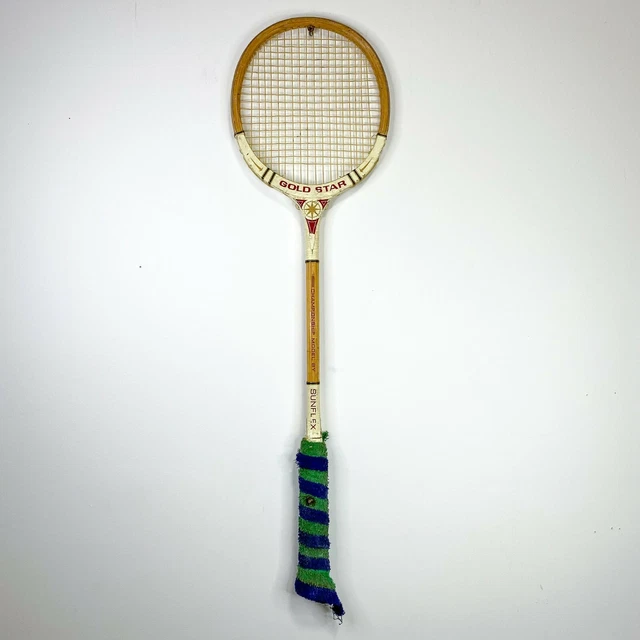 'GOLD STAR BY Sunflex' Vintage Squash Racquet (Timber/Wooden ...