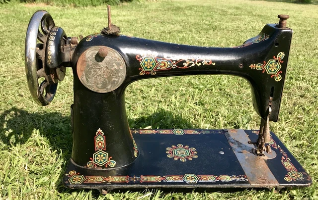 RARE ANTIQUE FRENCH Sewing Machine Hexagon ‘ Fabrication Anglaise’ Pre ...