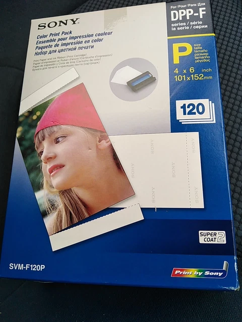 SONY COLOR PRINT Pack SVM-F120P for DPP-F Printers 4x6 60 Sealed Plus ...