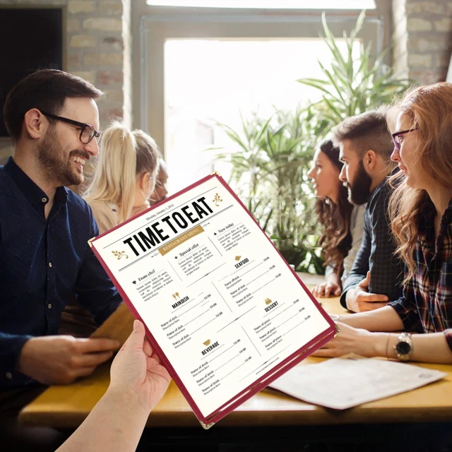 2 PCS TRANSPARENT Restaurant Menu Covers Recipe Binder Clipboard $26.35 ...