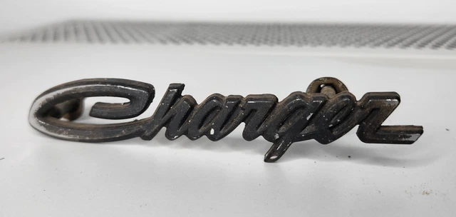1968 DODGE CHARGER Rear Panel "Charger" Script Emblem # 3504807 Orig ...