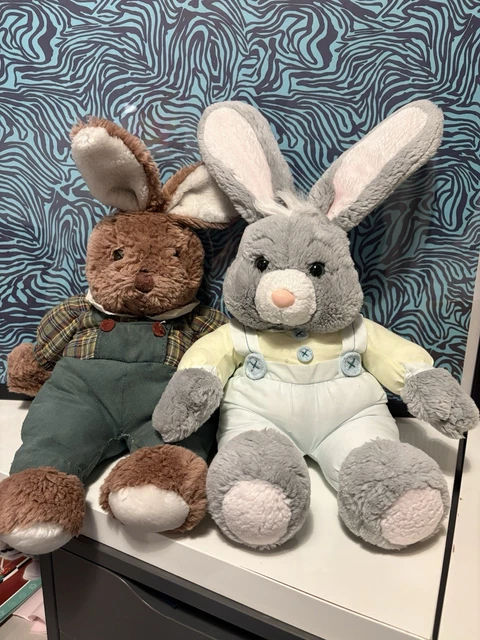 2 X VINTAGE Bunny Rabbit Plush Soft Toys Bundle Retro 80s 90s £6.50 ...