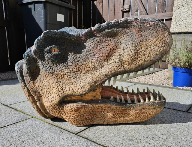 HUGE T-REX HEAD Mouth Open Large Dinosaur Wall Decor Statue Jurassic ...
