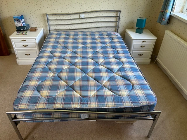 DOUBLE BED FRAME and mattress hardly used £60.00 - PicClick UK