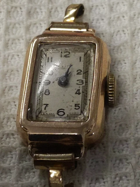EVERITE LADIES 9CT gold watch fully hallmarks cover £125.00 - PicClick UK