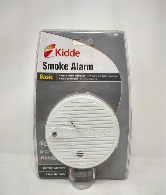 KIDDE BASIC SMOKE & Fire Alarm Model 0915K White Kew with Battery NEW ...