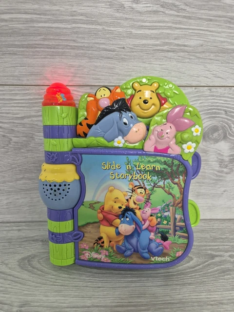 VTECH DISNEY WINNIE The Pooh Teach Slide 'N' Learn Electronic Storybook ...