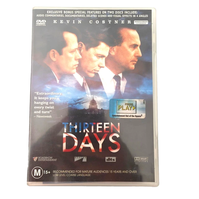 THIRTEEN DAYS DVD 2 Disc Kevin Costner War Drama Thriller R4 Free ...