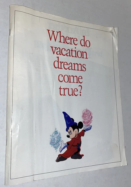 VINTAGE 1980S DISNEY MAGIC KINGDOM Club Travel Brochure MIckey Mouse £ ...