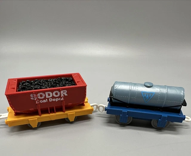 THOMAS & FRIENDS Train Trackmaster Sodor Coal Depot Car & Water Tanker ... THOMAS & FRIENDS Train Trackmaster Sodor Coal Depot Car & Water Tanker ...
