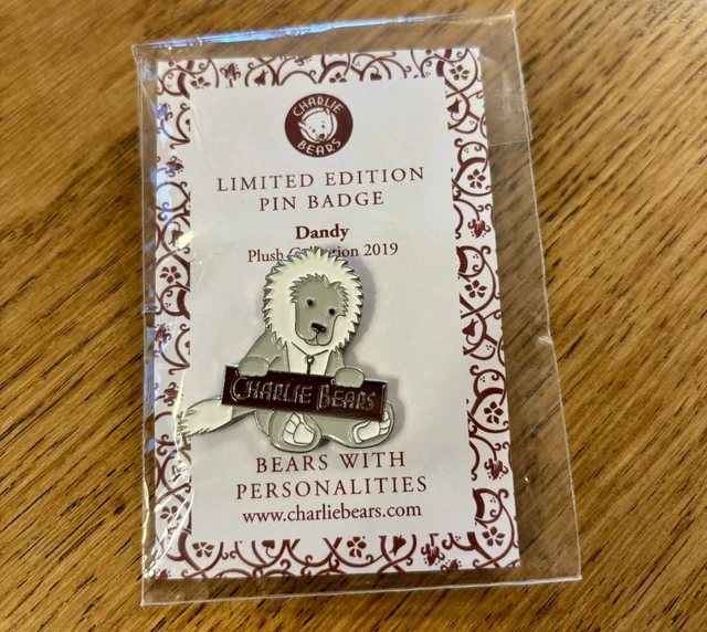 CHARLIE BEARS DANDY Pin Badge - Plush Collection 2019 - Limited Edition ...