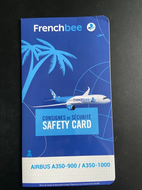 SAFETY CARD AIRBUS A350-900/A350-1000 Frenchbee EUR 3,80 - PicClick FR