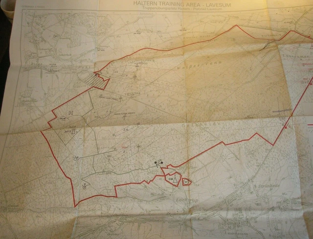 BRITISH ARMY HALTERN Training Area Map Germany BAOR Military History ...