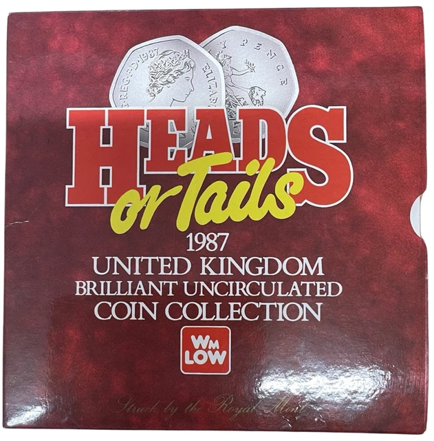 1987 HEADS OR Tails - Uk Bu Coin Collection-(William) Wm Low ...