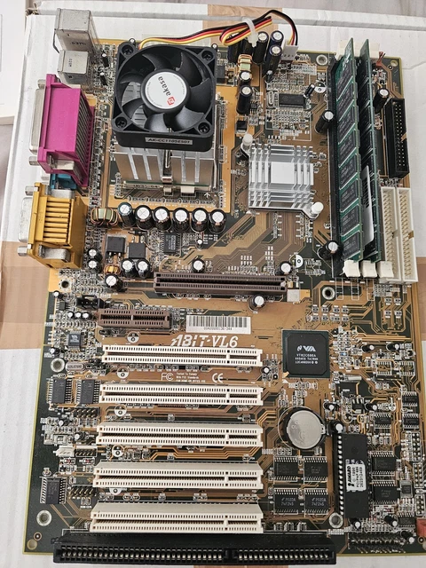 ABIT VL6 MOTHERBOARD Socket 370 + 512mb Sdram + P3 866 MHz + Cooler £132.40 - PicClick UK