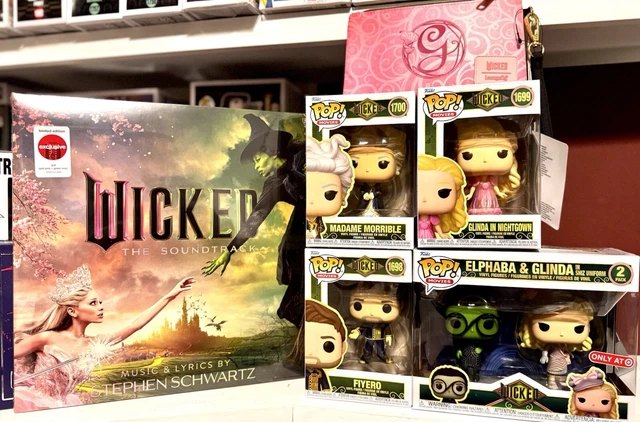WICKED SET - 4 FUNKO POPS Target 2Pck - 2LP LE Colored Vinyl & LE AMC ...