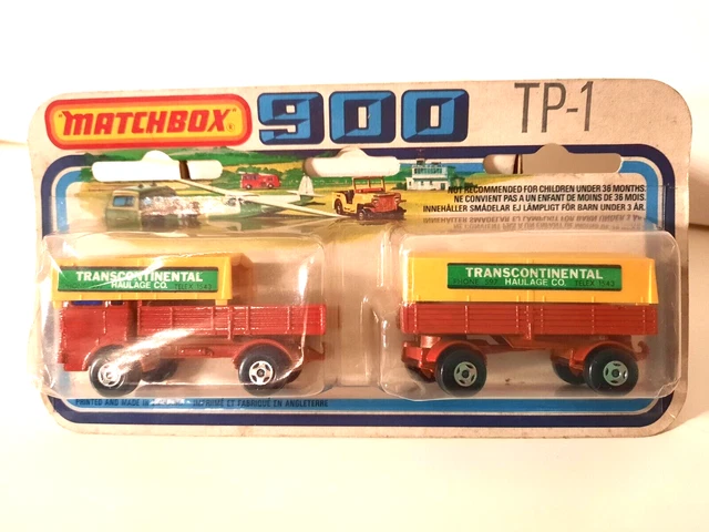 MATCHBOX TWO PACKS 900 TP 1 Mercedes Truck &Trailer 1978 auf orig ...