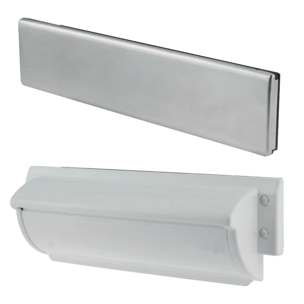 TROJAN TS008 UNICORN Letter Plate Chrome / White High Security Anti ...