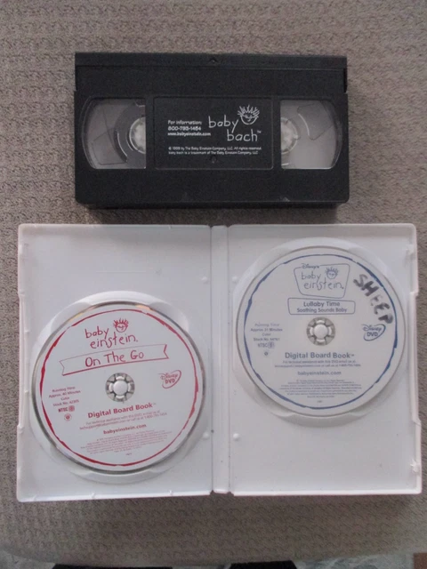 BABY EINSTEIN BABY Bach VHS Video, 2 Digital Board Books, On the Go ...