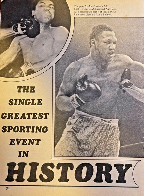 1972 MUHAMMAD ALI Joe Frazier Boxing Match on March 8 1971 £18.03 ...