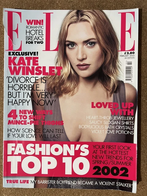 ELLE UK MAGAZINE Kate Winslet February 2002 Vintage British Fashion £5.86 - PicClick UK