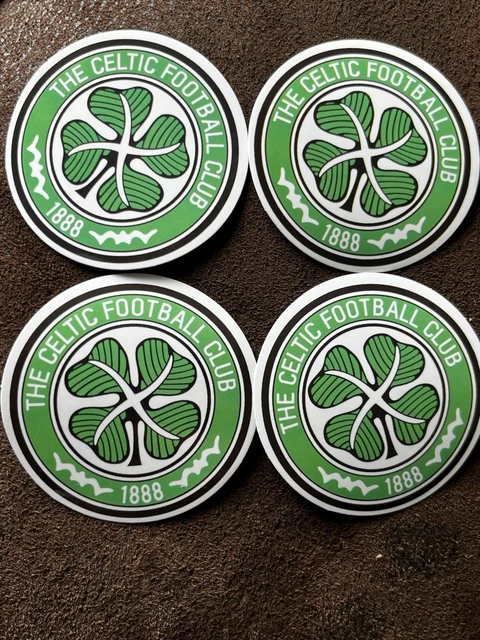 GLASGOW CELTIC SCOTTISH Football Club 4 Mint Stickers 6.5cm x 6.5cm £4. ...