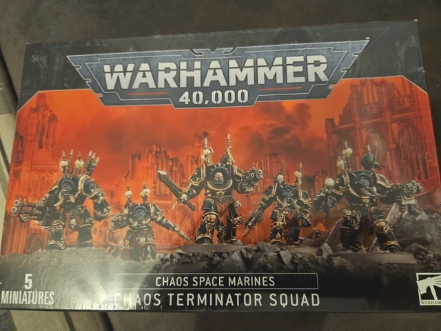 WARHAMMER 40K CHAOS space marines Terminators Metal X5 ancienne édition ...