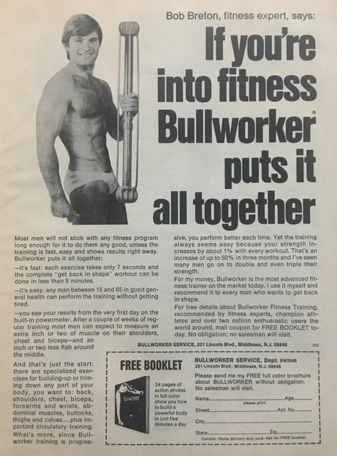 1977 BULLWORKER BOB Breton Fitness Exercise Machine Original Vintage ...