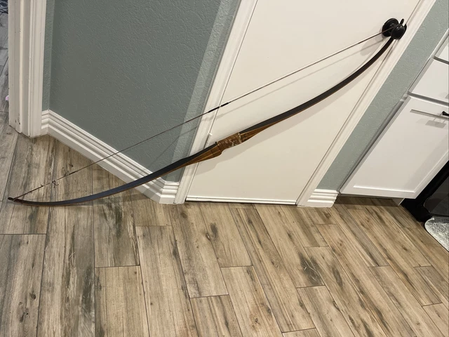 VINTAGE ARCHERY 64& Eddings Recurve Bow Super Cast Scout 2 w String ...