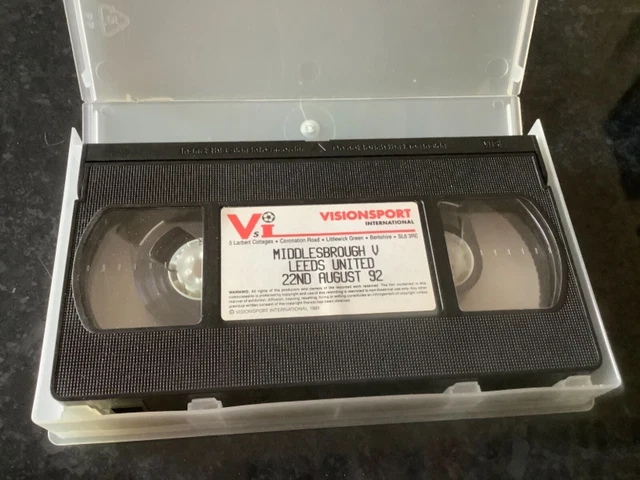 MIDDLESBROUGH FOOTBALL CLUB v LEEDS United 22.8.92 VHS Video 4-1 ...