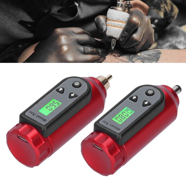 ROTARY WIRELESS TATTOO Power Supply Battery Pack For Tattoo Machine Pen ...