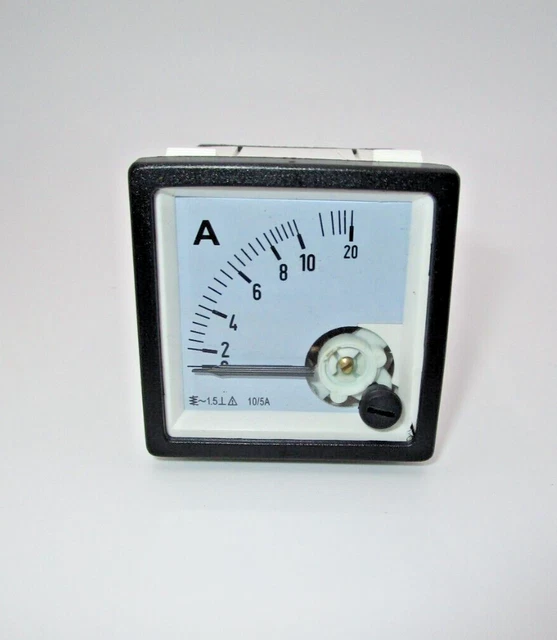 AMPERE PANEL GAUGE meter DC-10A ANDELI Ammeter AM-48 Size 48x48 FAST ...