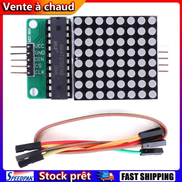 MAX7219 DOT LED Matrix Module 5V 8x8 Interface Module Dot Matrix DIY ...