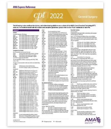 CPT EXPRESS REFERENCE Coding Card 2022: General Surgery (Mixed Media ...