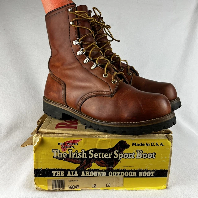 AMAZING VTG 70S 80s RED WING Irish Setter Boots 10EE 2E Vibram soles ...