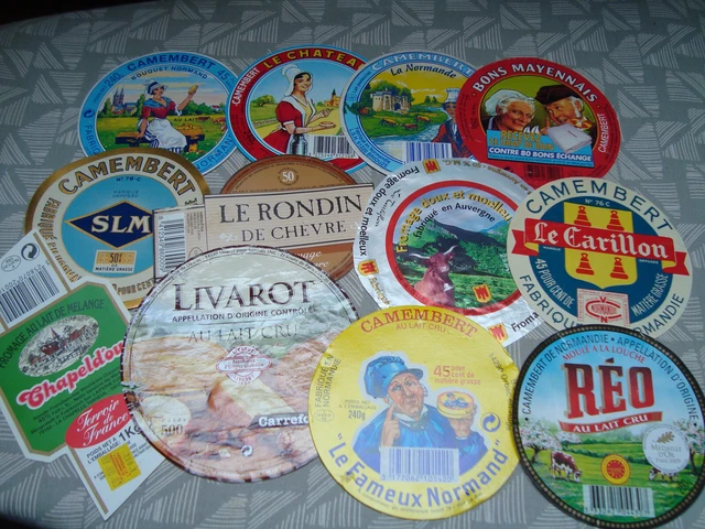 ETIQUETTE DE FROMAGE lot de 12 differentes PORT OFFERT EUR 8,50 ...