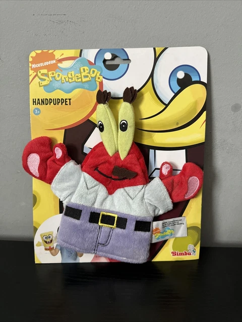 RETRO SIMBA SPONGEBOB Squarepants Hand Puppet Plush Mr Krabs 2009 BNIB ...