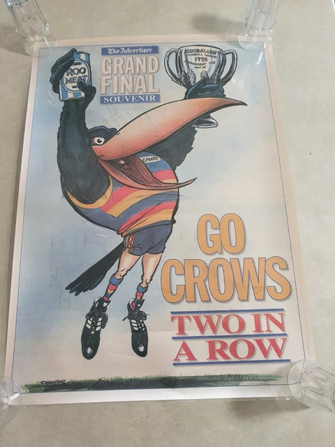 1998 ADELAIDE CROWS AFL Premiers Poster Original (Laminated) The ...