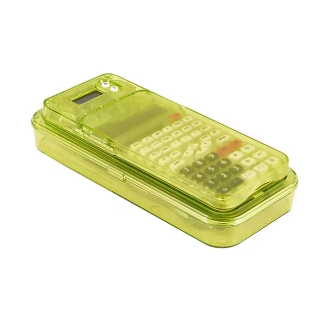 LUXMOC MULTI-FUNCTION SCIENTIFIC Calculator Transparent Pencil Case ...