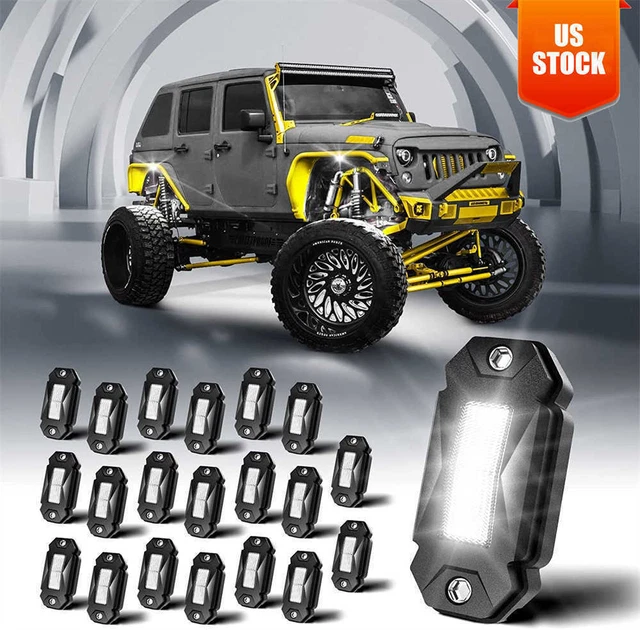 20 X FEUX de roche LED blancs soubassement trail rig lampe lumineuse ...