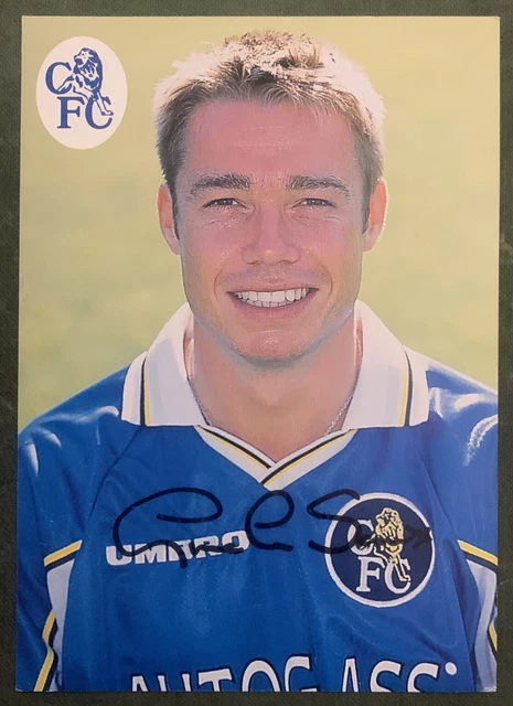 SIGNED GRAHAM LE Saux Official Club Card Chelsea FC Football Autograph ...