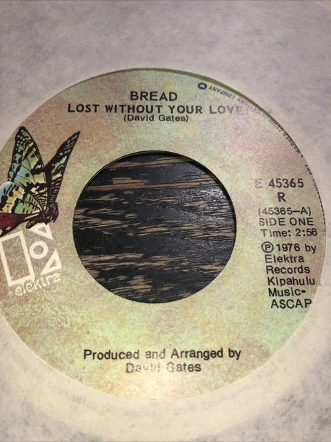 RED ELEKTRA RECORDS Lost Without Your Love 45 Rpm Vinyl Single1a $5.90 ...