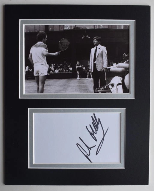 ALAN MILLS SIGNED Autograph 10x8 photo display Tennis Umpire Wimbledon ...