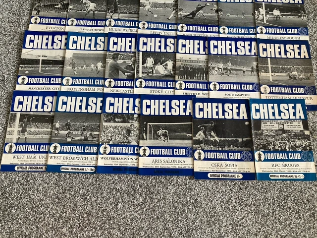 JOB LOT OF 26 Chelsea Home Programmes 1970-71 Season. £16.15 - PicClick UK