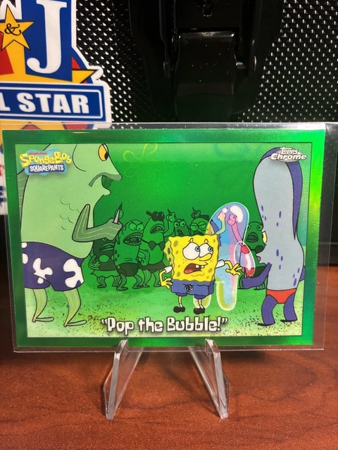 2025 TOPPS CHROME SpongeBob #78 Pop the Bubble Kelp Green Refractor £2.70 - PicClick UK
