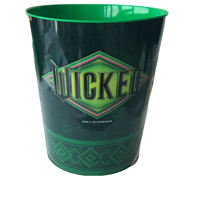 WICKED MOVIE POPCORN Bucket Tin Cinema Merchandise Rare Glinda Elphaba ...