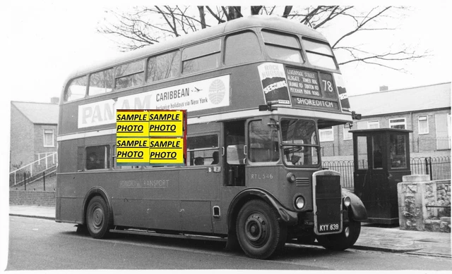 LONDON TRANSPORT B&W Bus Photograph-RTL 546 Route 78 £1.00 - PicClick UK